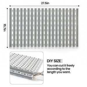 ROMROL Bathtub mat Shower mat Nonslip,Anti-Slip Bath mat for Bathtub Shower mats for Inside Shower, Bath mats for Bathroom Nonslip with Drain Hole and Suction Cups（Grey, 27.2 X 15.4 Inch）