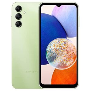 samsung galaxy a14 5g dual sim (128gb, 4gb) 6.6" 90hz display, octa-core, 50mp triple camera, 4g volte (gsm unlocked for t-mobile, metro, global) international model a146m/ds (w/ 256gb sd, green)