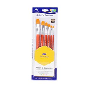 nuobesty 6pcs set oil paint brush set hair brush water coloring paint set oil brush set acrylic painting brush watercolor brushes acrylic brush oil paintbrush combination red pole