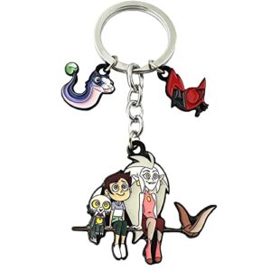 pieina owl hous keychain anime cosplay jewelry cartoons keychain gifts for men woman (2)