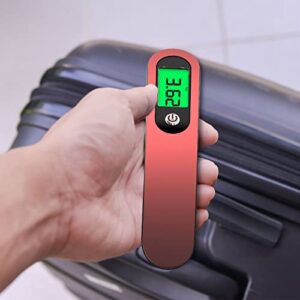 Raabiko Digital Luggage Scale, Portable Digital Luggage Weight Scale with 110lbs Capacity, Battery Included, Ruby Red