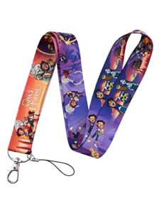 owl house lanyard cartoon lanyards for id badges neck lanyard for keychain key rings halloween carnival gift purple