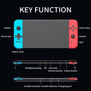 Powkiddy X70 Handheld Game Console, 7.0-inch Display, Built-in 3500mAh Battery, Supports Multiple Emulators and HDMI High Definition TV Connection (Blue ＆ Green 64GB)