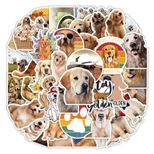 Cute Golden Retriever Dog Stickers, 55 PCS Puppy Stickers Vinyl Gifts for Laptops Water Bottles Skateboards, Kids Boys Girls Teens Party Decoration Decals (Golden Retriever)