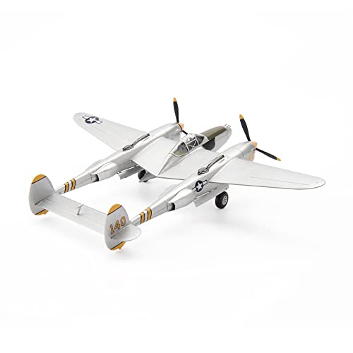 RoofWorld 1/72 Scale Replica Fighter Airplane Military Aircraft Model P-38 Fighter Lightning WWII Model Plane USA Army Military Models Collection