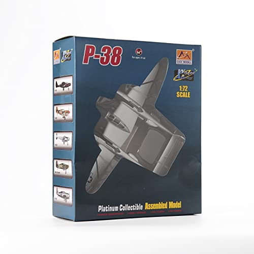 RoofWorld 1/72 Scale Replica Fighter Airplane Military Aircraft Model P-38 Fighter Lightning WWII Model Plane USA Army Military Models Collection