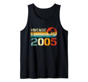 vintage 2005 18 year old gift boys girls 18th birthday retro tank top