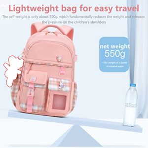 HANXIUCAO Backpacks for Girls Large Bookbags for Teens Girls Backpack for School Laptop Compartment Primary School (Pink)