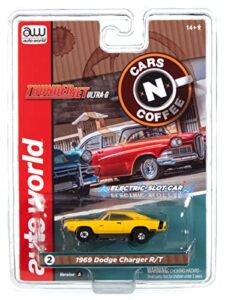 auto world thunderjet 1969 dodge charger r/t (yellow) ho scale slot car