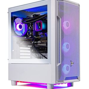 Skytech Archangel Gaming PC Desktop – Intel Core i7 12700F 2.1 GHz, NVIDIA RTX 4060 Ti, 1TB NVME SSD, 16GB DDR4 RAM 3200, 600W Gold PSU, 240mm AIO, 11AC Wi-Fi, Windows 11 Home 64-bit,White