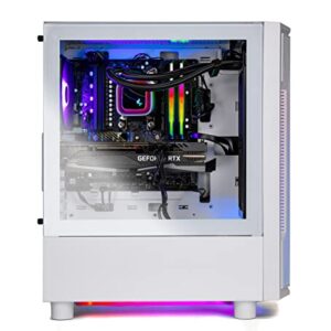 Skytech Archangel Gaming PC Desktop – Intel Core i7 12700F 2.1 GHz, NVIDIA RTX 4060 Ti, 1TB NVME SSD, 16GB DDR4 RAM 3200, 600W Gold PSU, 240mm AIO, 11AC Wi-Fi, Windows 11 Home 64-bit,White