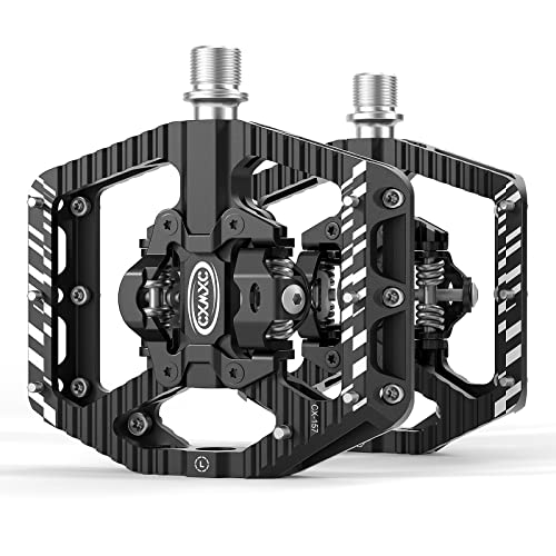 Mountain Bike Pedals - 3 Sealed Bearing Clipless Pedals - 9/16" CNC Machined Cr-Mo Axle MTB Bike Pedals