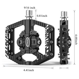 Mountain Bike Pedals - 3 Sealed Bearing Clipless Pedals - 9/16" CNC Machined Cr-Mo Axle MTB Bike Pedals