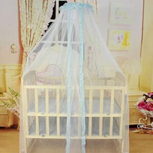 Crib Mosquito Net Universal Baby Cot Bed Crib Canopy Round Lace Baby Dome Mosquito Net Bed Tent Foldable Baby Nursery Bed Mesh Tent Net Newborn Bed Crib Canopy Netting Hanging Dome Curtain Cover Net