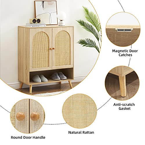 Amyove PHO_0Y1S Shoe Cabinet, Natural