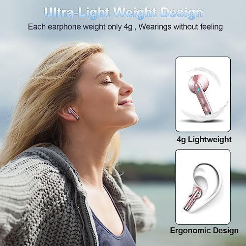 Wireless Earbud Bluetooth 5.3 Headphones with Clear Sound, 40H Playtime, Sport Earbud Touch Control with LED Digital Display, IP7 Waterproof Bluetooth Earphones Built-in Mic for Android iOS Workout