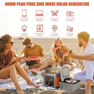 PGYOB 300W Portable Power Station, 296Wh Outdoor Solar Generator Backup Ternary Battery Pure Sine Wave Power Pack with AC/DC Outlet, PD USB-C Outlet for Home, Camping, RV, Blackout, CPAP