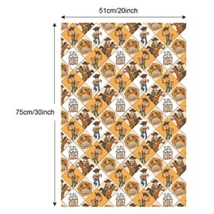 InThink Pack of 5 Gift Wrapping Paper 20" x 30" Kraft Paper Durable Buzz Lightyear Woody Wrapping Paper Sheets Pack for Kids Birthday, Party Storage Festive Decoration (Khaki Cookies)