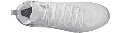 Nike Alpha Huarache 8 Elite CW4440-110 White/Pure Platinum/Wolf Grey Men's Lacrosse Cleats 9 US