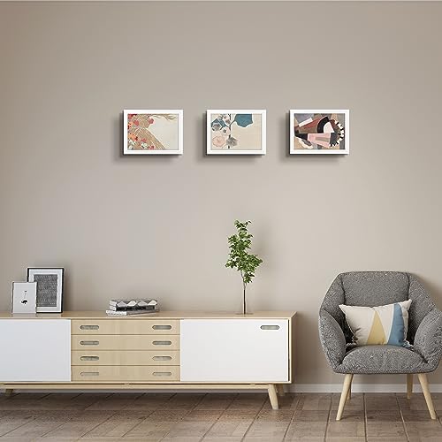 AUEAR, A4 Picture Frame White Set of 2, 8.3x11.7 Frame Wall Mounted Horizontal And Vertical