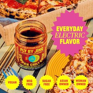 FLYBYJING Essential Duo - Premium Authentic Sichuan Chili Crisp and Zhong Sauce - Spicy, Umami Rich, Gluten-Free, Non-GMO - Elevates the Flavor of Any Dish - Perfect for Stir-fries, Dumplings, Noodles and More (6 oz each, Pack of 2)