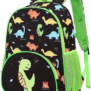 BTOOP Toddler Backpack Boys Girls Cute Kids School Backpack Preschool Kindergarten Bookbags Nursery Daycare Toddler Bags(Black Green)