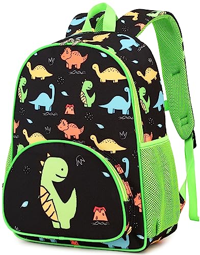 BTOOP Toddler Backpack Boys Girls Cute Kids School Backpack Preschool Kindergarten Bookbags Nursery Daycare Toddler Bags(Black Green)