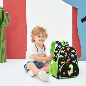 BTOOP Toddler Backpack Boys Girls Cute Kids School Backpack Preschool Kindergarten Bookbags Nursery Daycare Toddler Bags(Black Green)