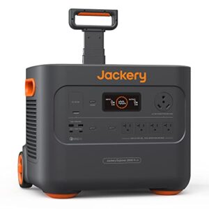 jackery portable power station explorer 2000 plus, solar generator with 2042wh lifepo4 battery 3000w output, expandable to 24kwh 6000w, compatible with solar panel for outdoor rv camping & emergency