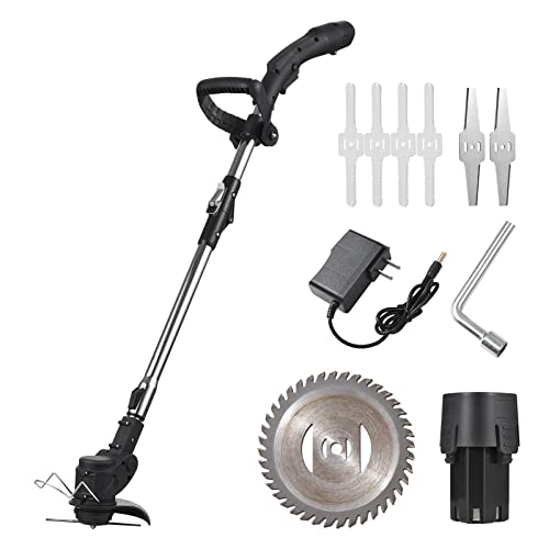 Cordless Grass Trimmer,Cordless Lawn Mower,Weed-Wacking Machine Weed Wacker 12V for Garden and Yard Bush Mowing Grass Lawn Pruning