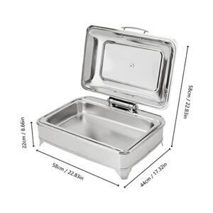 Electric Food Warmers Stainless Steel Buffet Server and Warming Tray with Glass Lid Rectangular 9.5QT Chafing Dish Buffet Set 400W Food Warmers Chafers for Party Catering