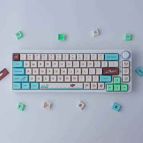 Sunzit PBT Keycaps XDA Profile 147 Keys Animal Forest Keycaps Dye-Sublimation with 7U Spacebar for Cherry MX Switches Mac Windows PC Mechanical Keyboards