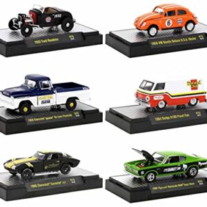 M2 Auto-Thentics 6 Piece Set Release 76 in Display Cases Limited Edition 1/64 Diecast Model Cars Machines 32500-76