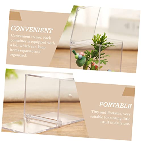 Garneck 6pcs Boxes Jewelry Storage Box Clear Cake Containers Mini Containers Snackle Box Container Clear Boxes for Favors Clear Organizer Box Acrylic Gift Cube Empty Boxes Wedding Supply