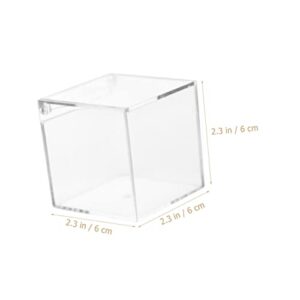 Garneck 6pcs Boxes Jewelry Storage Box Clear Cake Containers Mini Containers Snackle Box Container Clear Boxes for Favors Clear Organizer Box Acrylic Gift Cube Empty Boxes Wedding Supply