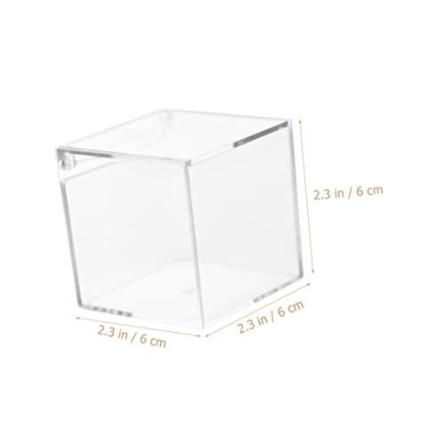 Garneck 6pcs Boxes Jewelry Storage Box Clear Cake Containers Mini Containers Snackle Box Container Clear Boxes for Favors Clear Organizer Box Acrylic Gift Cube Empty Boxes Wedding Supply