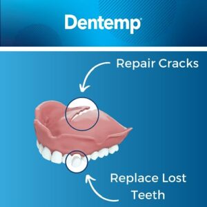 Dentemp Repair Kit - Repair-It Advanced Formula Denture Repair Kit (Pack of 3) - Denture Repair Kit Repairs Broken Dentures - Denture Repair to Mend Cracks & Replace Loose Teeth