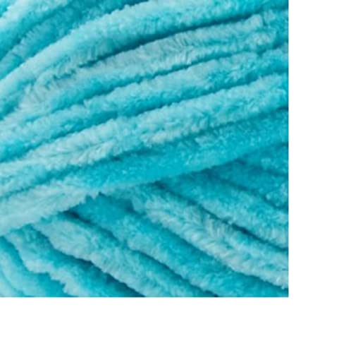 Premier Yarns Retro Velvet Yarn - Big Ball 9.8 Oz - 2 Pack Bundle with Bella's Crafts Stitch Markers (Aqua)