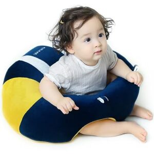 Obbolo Baby Support Seat for Sitting Up, Baby Cute Sofa Chair Pillow for 3-36 Months Infants, Comfy Plush Stable Newborn Chair Gift