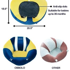 Obbolo Baby Support Seat for Sitting Up, Baby Cute Sofa Chair Pillow for 3-36 Months Infants, Comfy Plush Stable Newborn Chair Gift