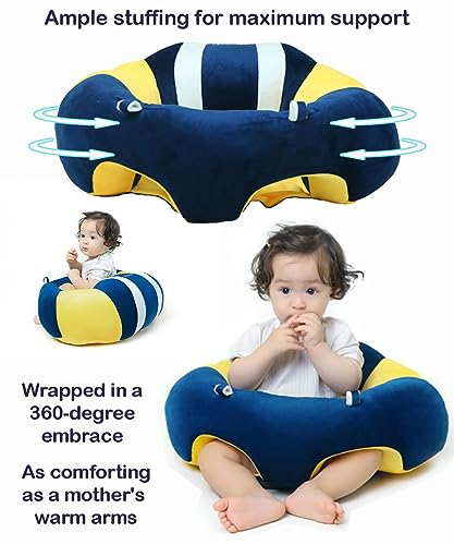 Obbolo Baby Support Seat for Sitting Up, Baby Cute Sofa Chair Pillow for 3-36 Months Infants, Comfy Plush Stable Newborn Chair Gift