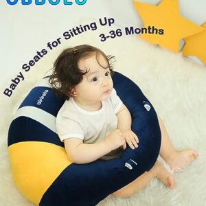 Obbolo Baby Support Seat for Sitting Up, Baby Cute Sofa Chair Pillow for 3-36 Months Infants, Comfy Plush Stable Newborn Chair Gift