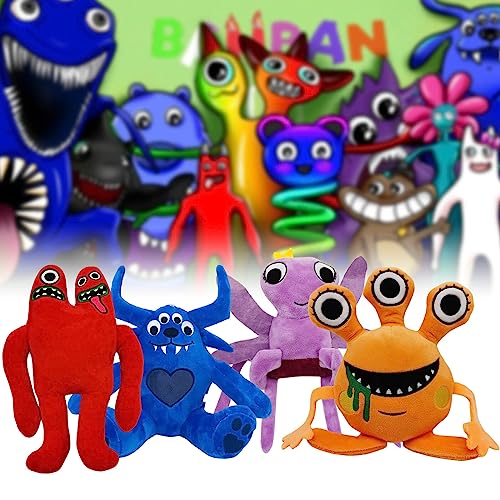 KELADIYA Garten of Banban Plush Toy,Monster Horror Stuffed Figure Doll, Suitable for Gifts to Fans and Friends(4PCS)