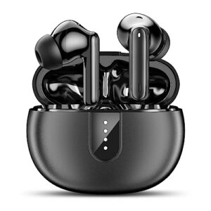 wireless earbuds bluetooth earphones clear call with charging case, bluetooth 5.3 ear buds built in noise cancellation microphone, ipx7 waterproof headphones, 50 hrs compatible with iphone & android