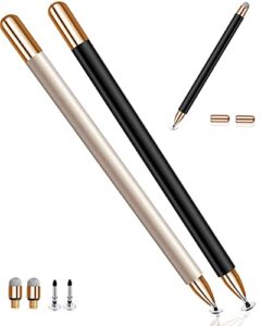 styluslink(tm) high-sensitivity universal touch screen disc stylus pen compatitble with all ipad/ipad air/ipad mini/pad pro/all samsung tablets, ceppphones and laptop(2pcs+4nibs)