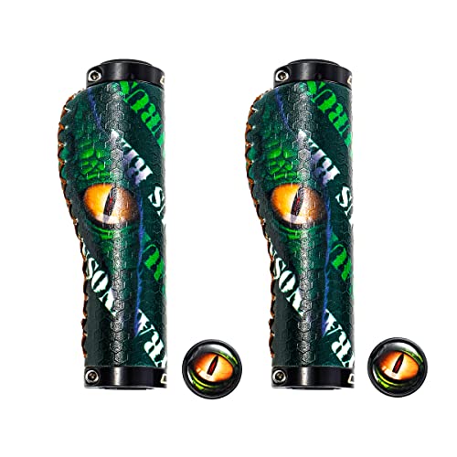 CNC Ergonomic Bike Handlebar Grips,Silicone MTB Grips for Mountain Bike/BMX.