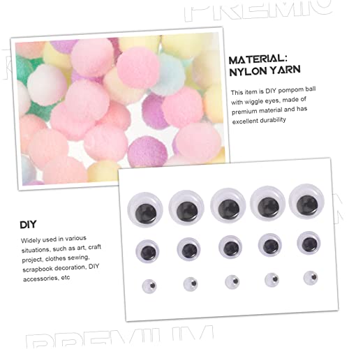 DIY Crafts Mini Pom Poms 2 Sets Handmade Fur Ball Puffer Ball Material Nylon Yarn Bulk Crafts