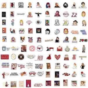 200Pcs Swiftie Stickers, Cute Stickers for Kids Teens Adults, Water Bottles Stickers, Kawaii Stickes, Aesthetic Vinyl Waterproof Stickers for Laptop, Bumper, Skateboard, Phone