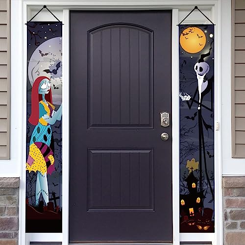 Nightmare Before Christmas Nightmare Before Christmas, Nightmare Before Christmas Halloween Party Hanging Banner Front Door Sign Decorations