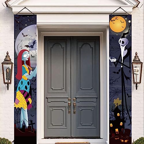 Nightmare Before Christmas Nightmare Before Christmas, Nightmare Before Christmas Halloween Party Hanging Banner Front Door Sign Decorations